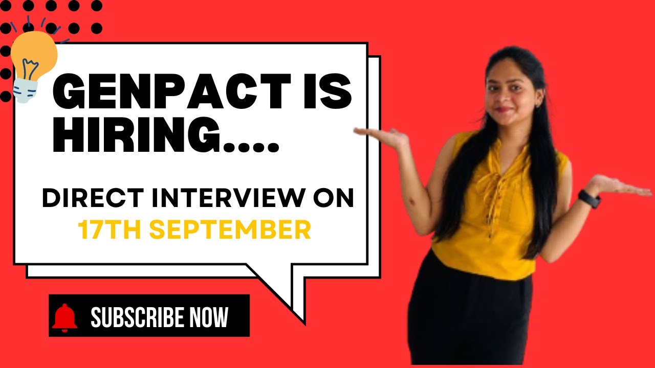 WALK-IN DRIVE AT GENPACT - SEP 2024 - YouTube