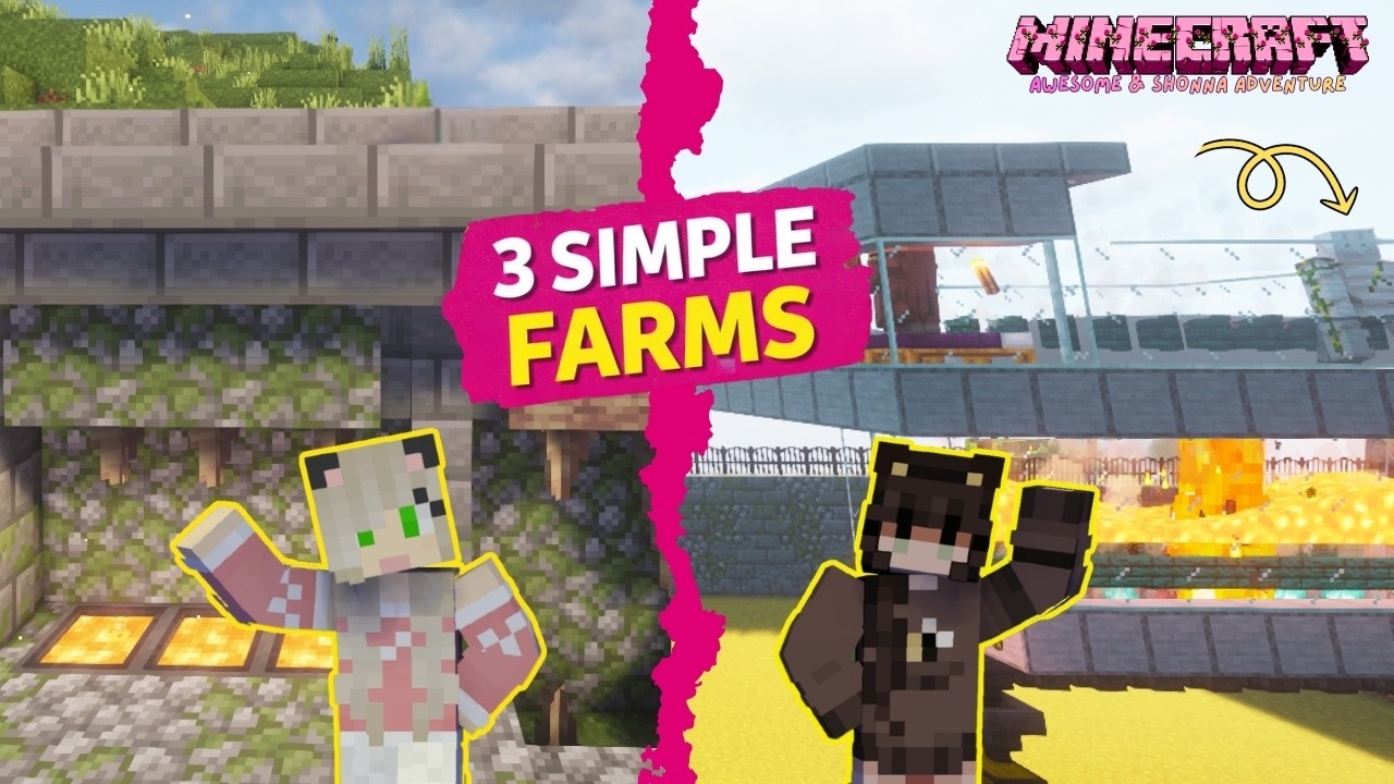 We Build 3 FARMS: Iron, Lava, and Dripstone | Minecraft Relaxing w ...