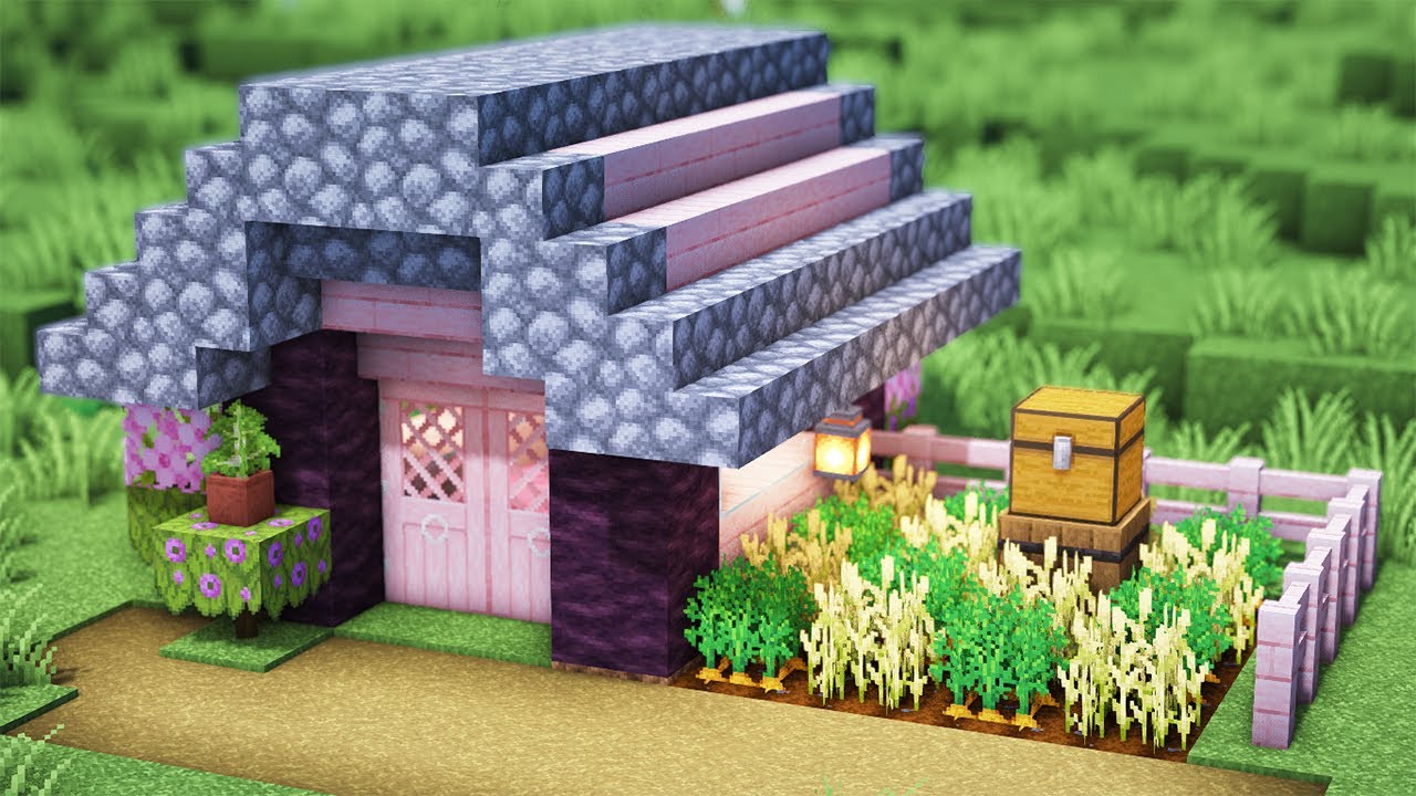 Minecraft: How to build a Small Easy Cherry House - YouTube