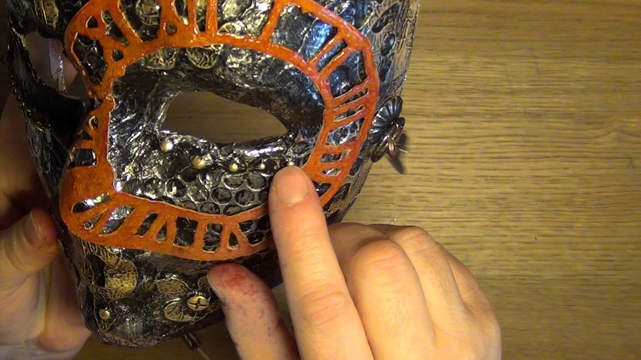 An embossed faux metal mask inspired by Tim Holtz with a touch of ...
