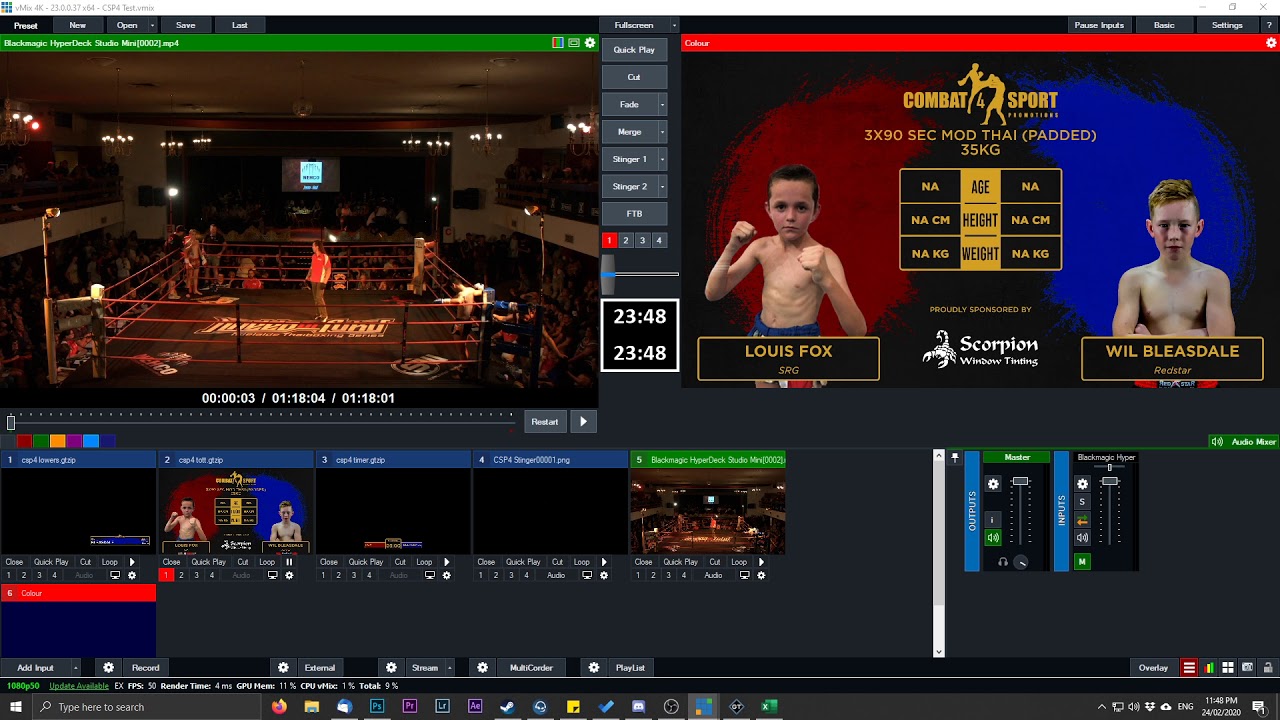 Kickboxing GT Title Design - vMix | Custom Graphics Package - YouTube