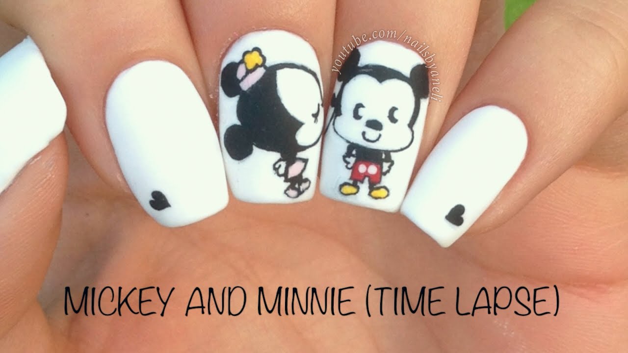 Mickey and Minnie Nails (TIME LAPSE) - YouTube