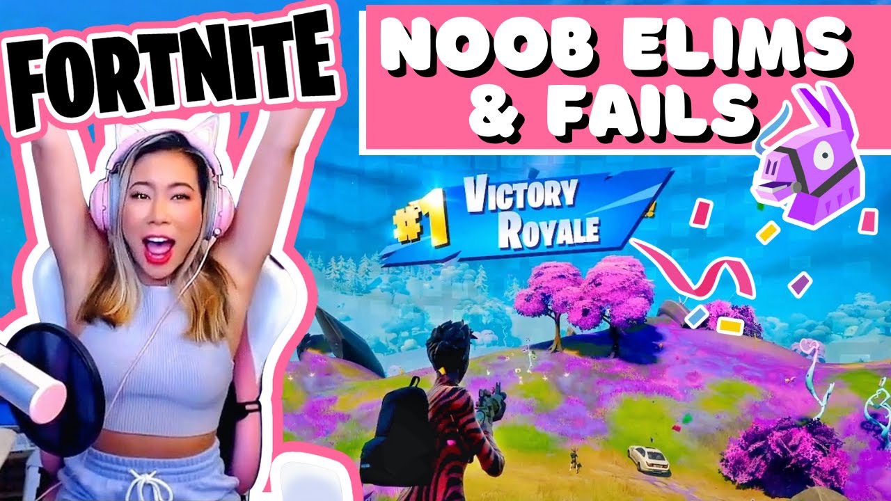 Fortnite Noob Gameplay: Elims and Fails - YouTube