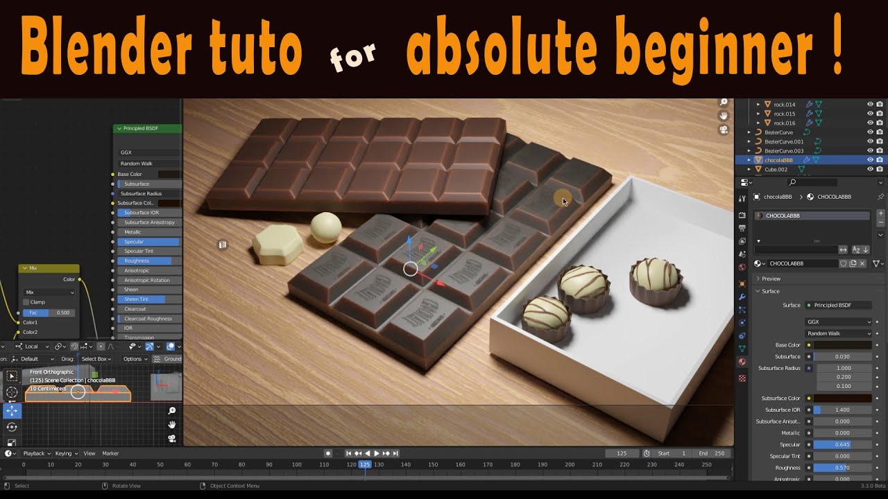 blender tuto for absolute beginner , creating chocolate, - YouTube