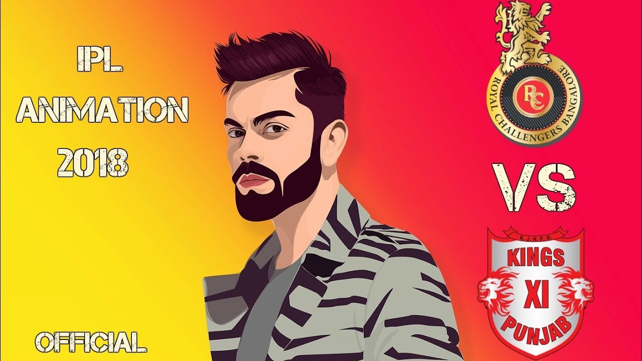 IPL Animation 2018 Match 01 RCB VS KXIP Full Match Highlights Indian ...