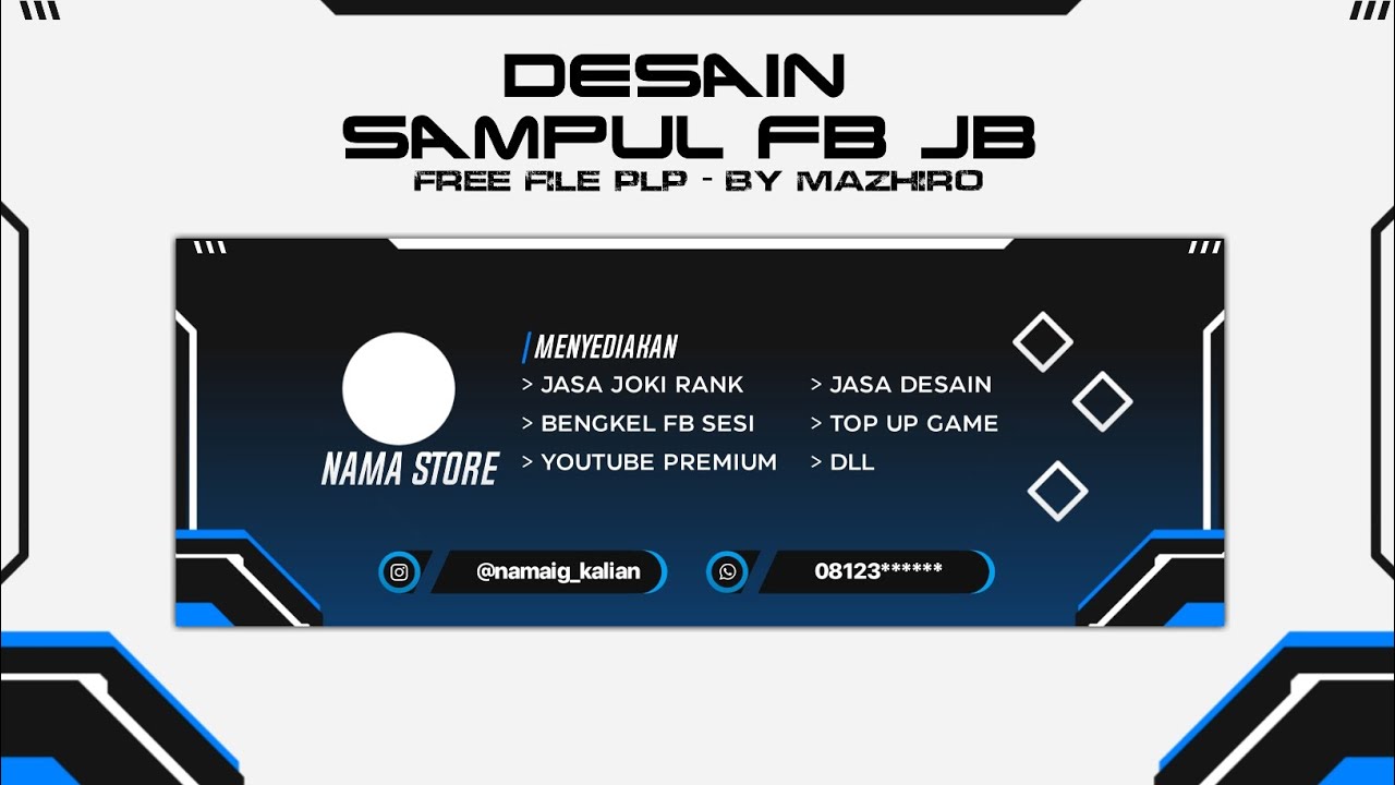 TUTORIAL MEMBUAT DESAIN SAMPUL FB JB - PIXELLAB - YouTube