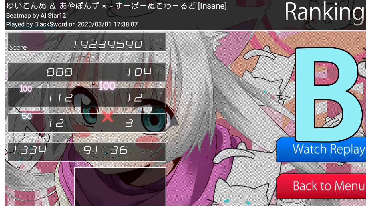 [osu!droid replays] yuikonnu&ayaponzu -Super Nuko World [Insane] Pass ...