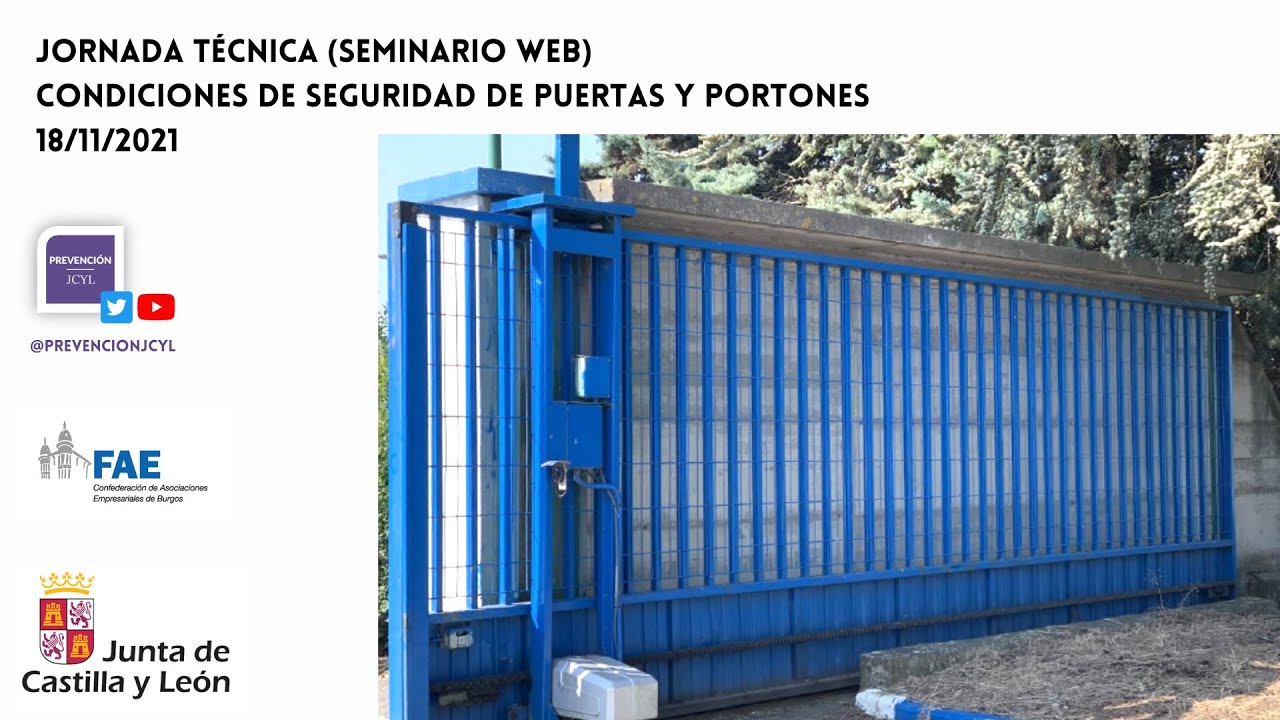 PUERTAS Y PORTONES. RIESGOS Y MEDIDAS PREVENTIVAS. - YouTube