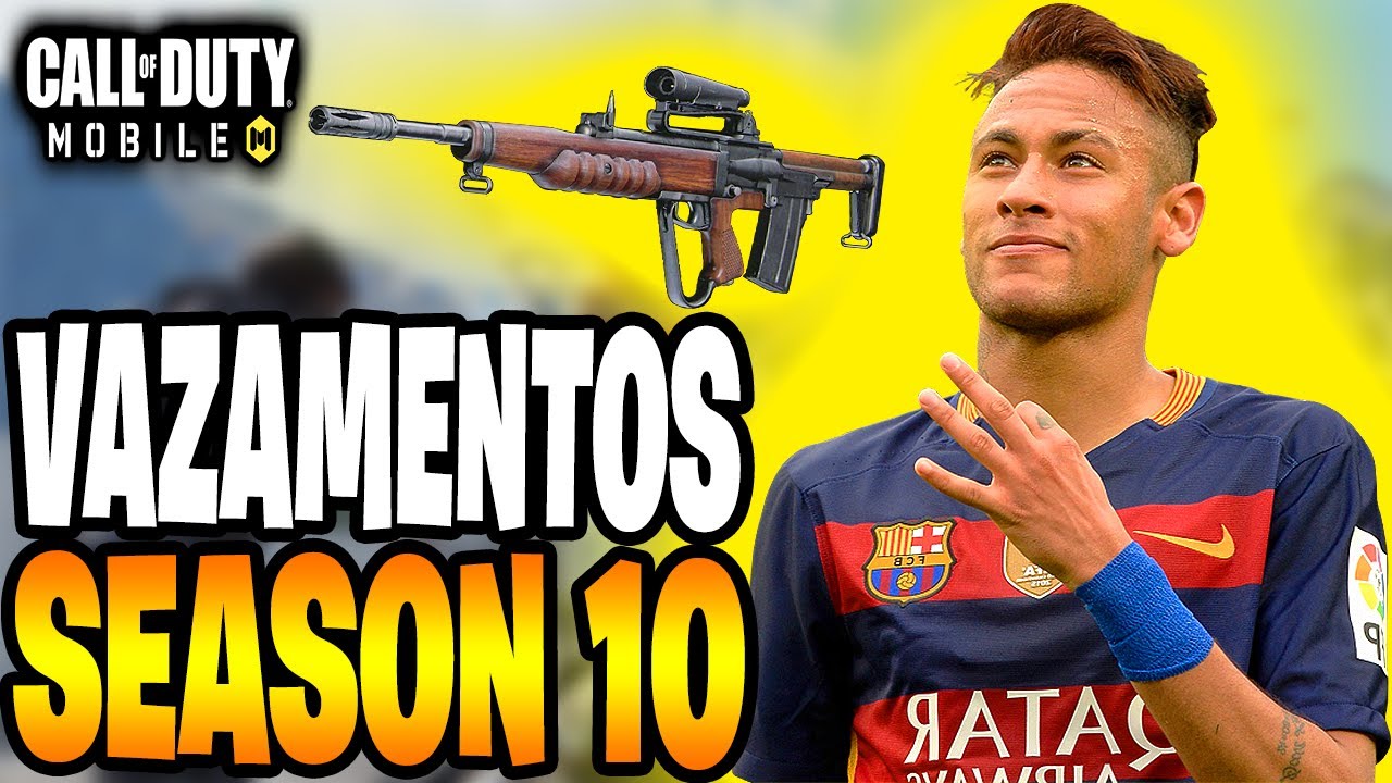 SEASON 10 VAZAMENTOS DAS NOVAS ARMAS E SKINS DO MESSI E NEYMAR - COD ...