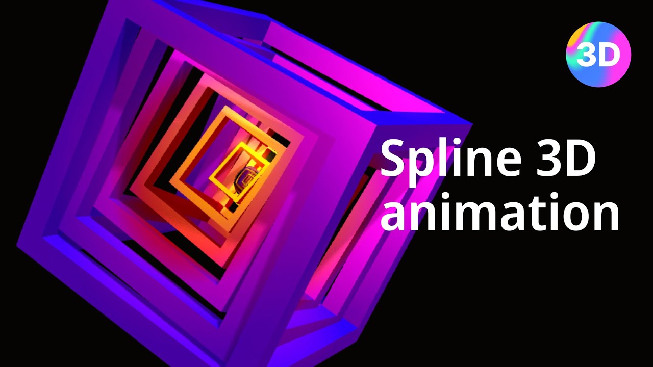Tesseract Rotation Animation 3D Spline Tutorial Video - YouTube