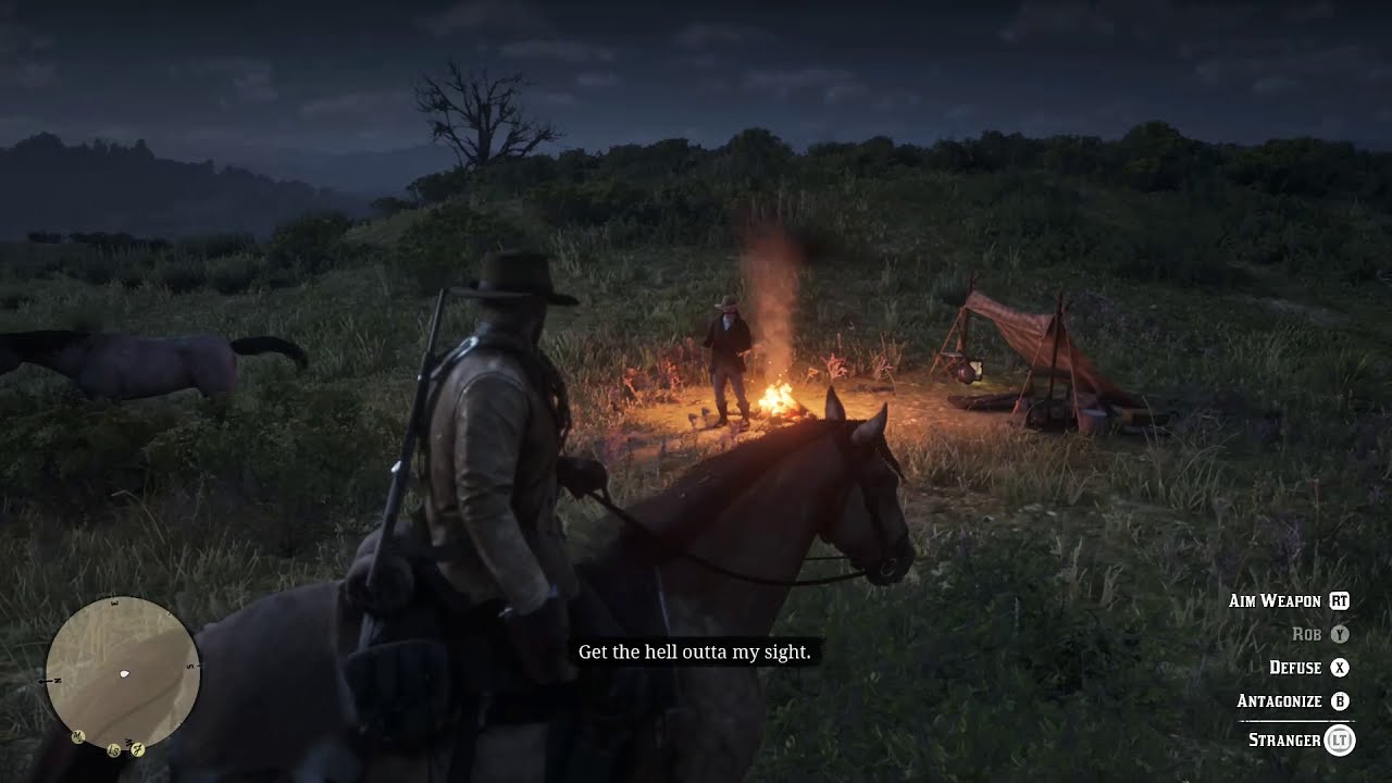 Red Dead Redemption 2 moment 1: "Inchin' up on the campsite." - YouTube