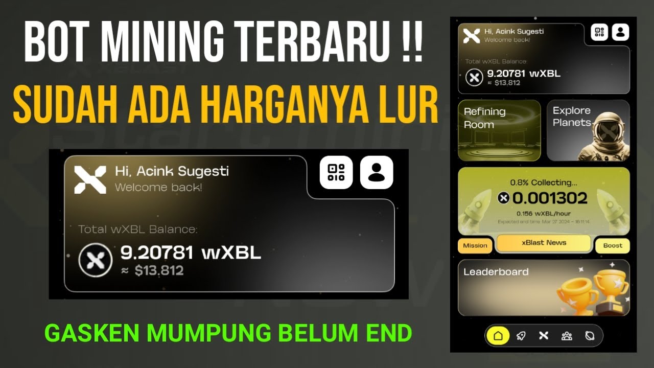 Bot Mining Terbaru Lur !! Mining koin XBL Sudah Ada Harganya. - YouTube