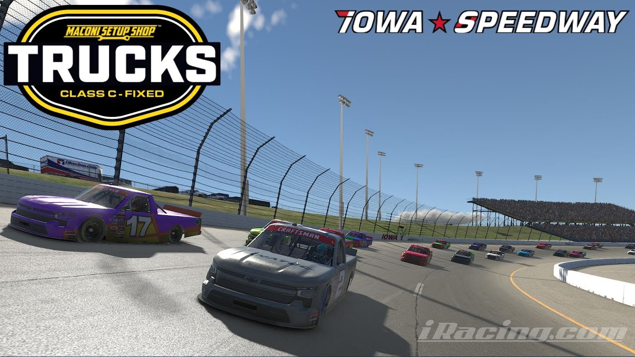C Class Trucks Fixed @ Iowa Speedway | iRacing eNASCAR - YouTube