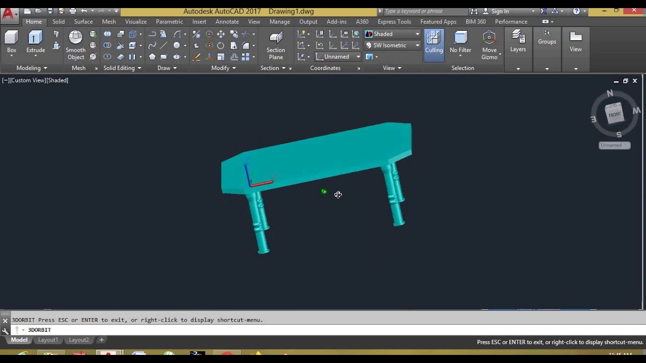 Dining Table Design in Auto CAD - YouTube