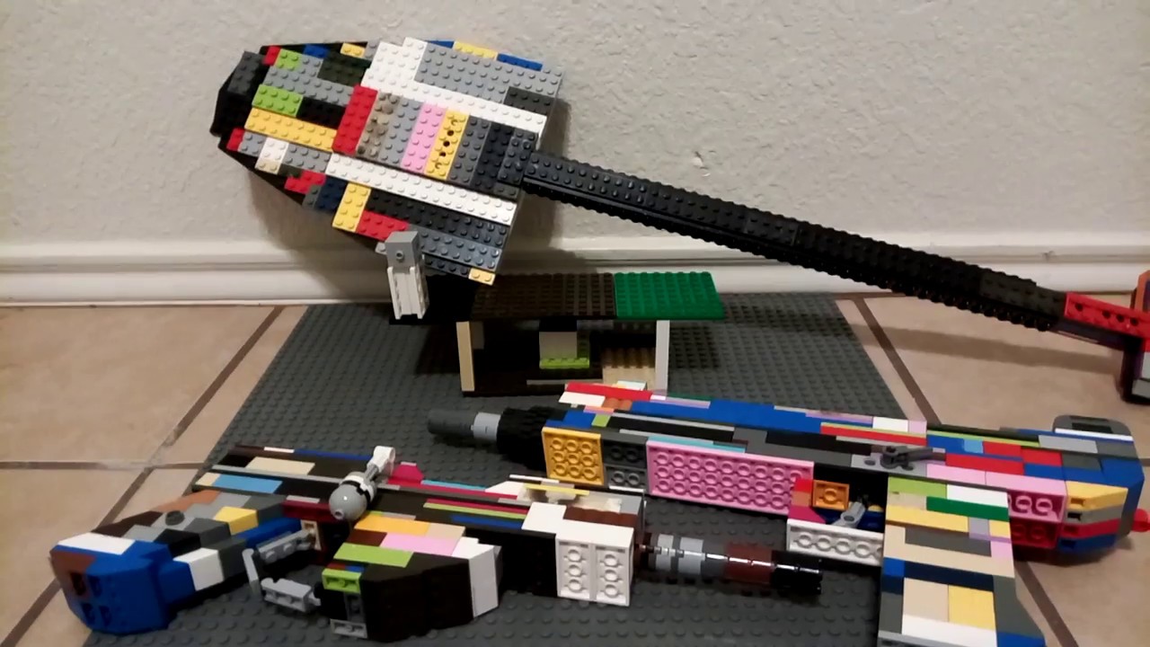 3 in 1 Lego Uzi, mosin nagant obrez, and American WW1/2 shovel - YouTube