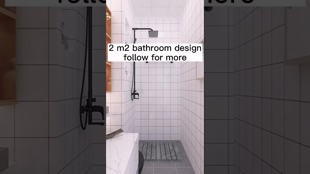 2 m2 bathroom design # 563 - YouTube