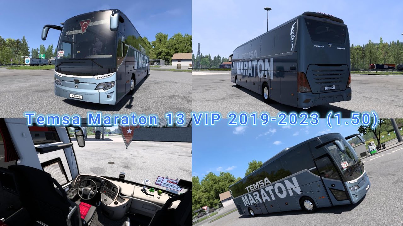 (ETS2 1.50) (Euro Truck Simulator 2) (Temsa maraton 13 VIP 2019-2023 (1 ...