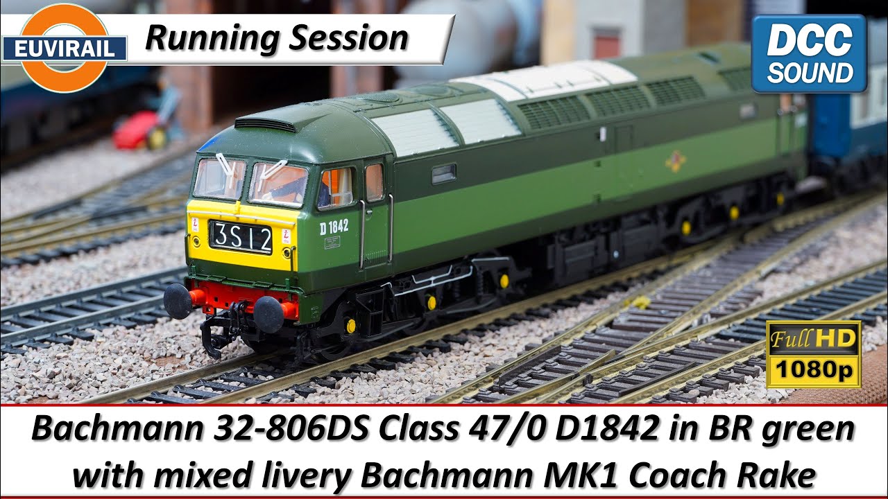 Bachmann Class 47/0 32-806DS D1842 in BR green with mixed livery ...