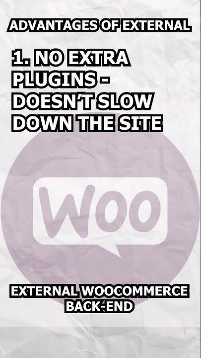 Why to use External WooCommerce Back-end #ecommerce #woocommerce #wordpress - YouTube