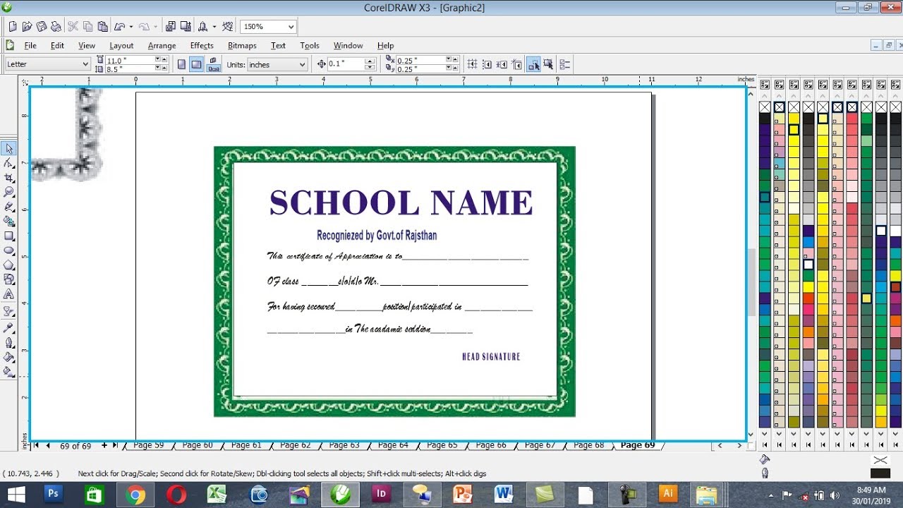 Create a Professional Certificate in CorelDRAW Coreldraw Tutorial ...