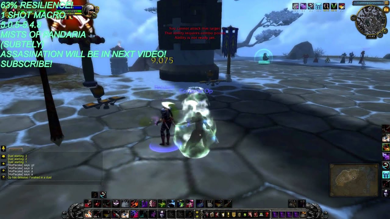 World of Warcraft - SUBTLETY ROGUE 1 SHOT MACRO 5.0.5-5.4.8! - YouTube