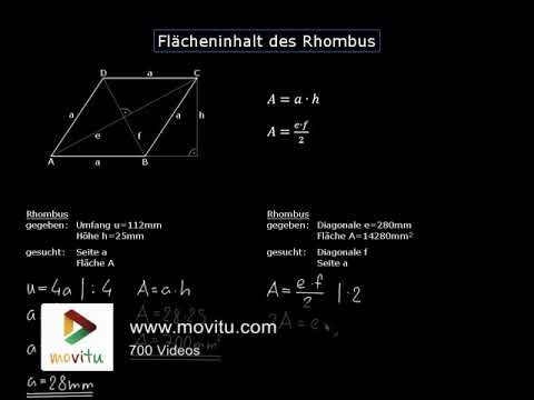 Flächenberechnung Rhombus - YouTube