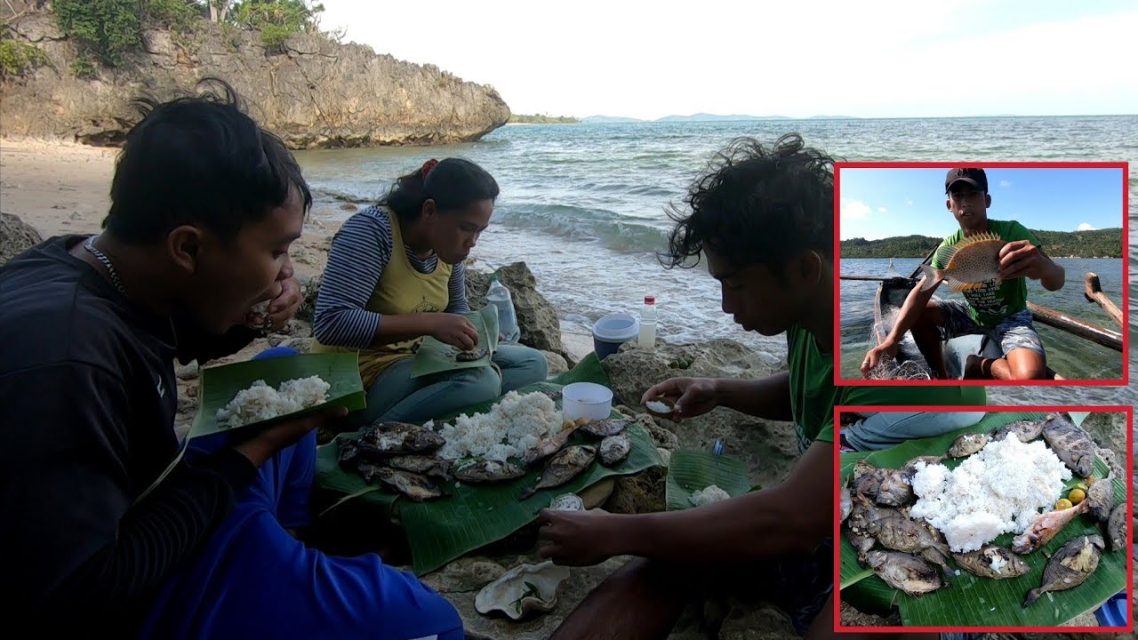 Inihaw na Sariwang Isda sa Bangkaso Island | Catch & Cook - YouTube