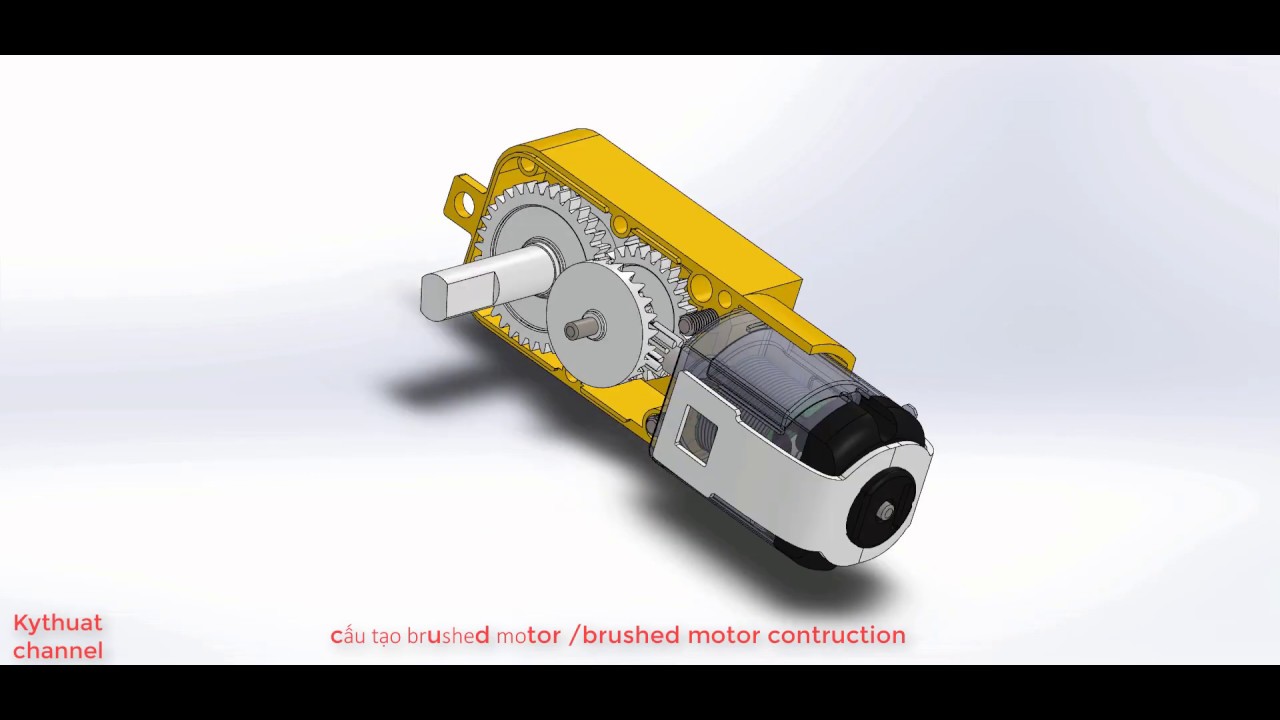 cấu tạo của động cơ brushed DC motor/structure of the brushed DC motor ...