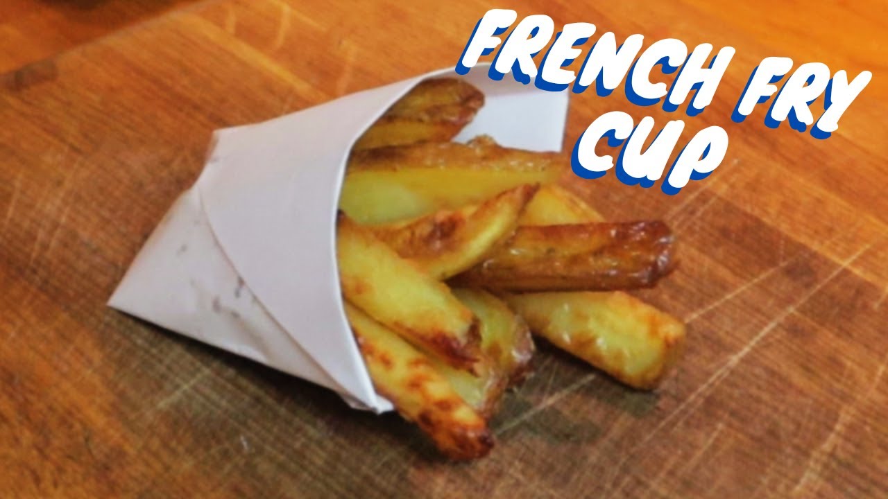 How to fold a Paper Cup for your French Fries - YouTube
