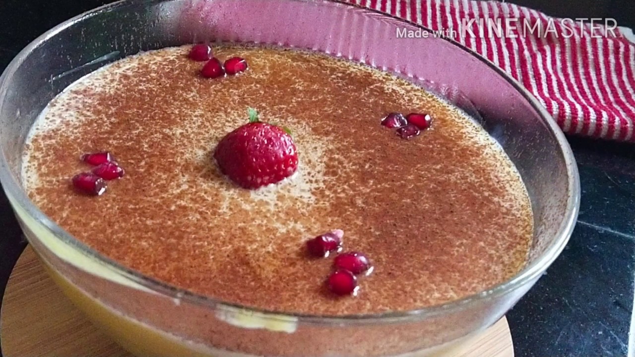 How to prepare biscuit custard pudding (very simple pudding) - YouTube