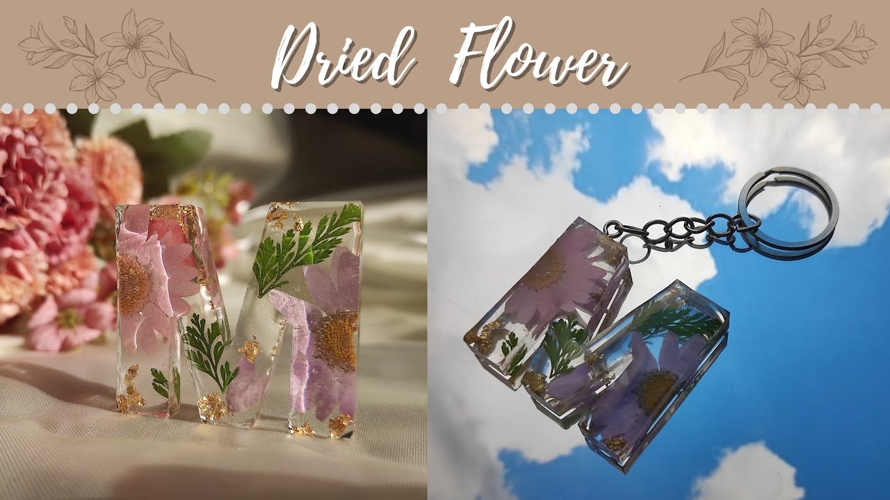 Epoxy Resin Keychain With Dried Flowers 🌼 || Tutorial - YouTube