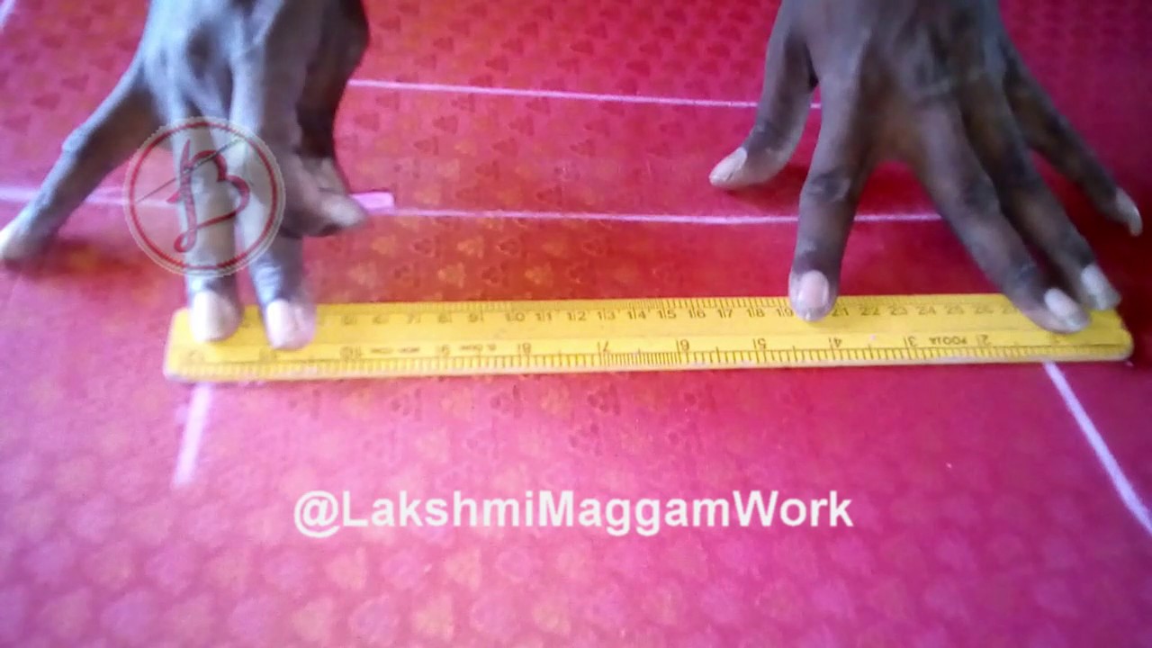 Tutorial how to do marking for maggam work on blouse in aari Cot frame ...