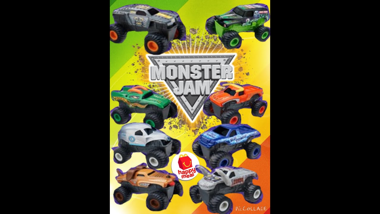 Complete set of Monster Jam 2015 Mcdonald's Happy Meal - YouTube