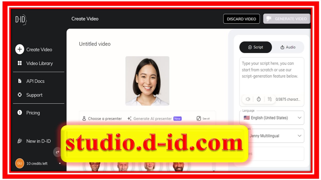 СӨЙЛЕЙТІН СУРЕТТЕР. studio.d-id.com - YouTube
