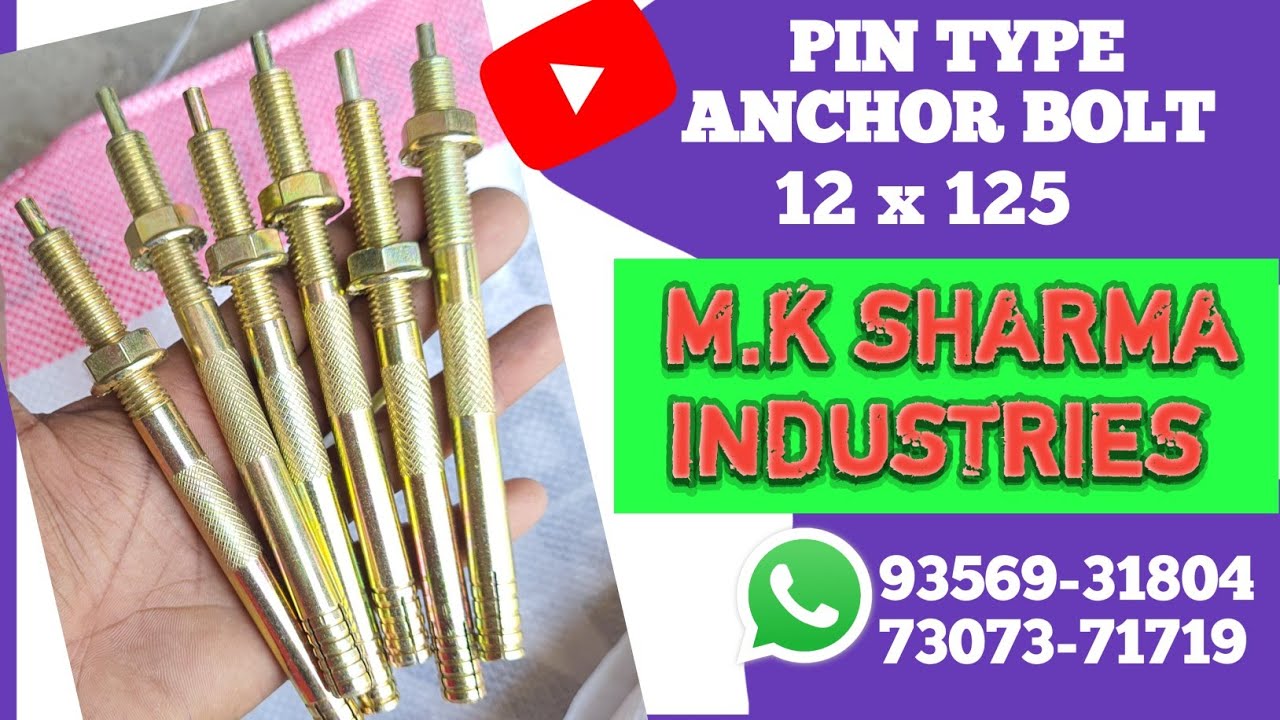 Pin Type Anchor Bolt 12x125 | Anchor bolt | pin fastners | Anchor ...