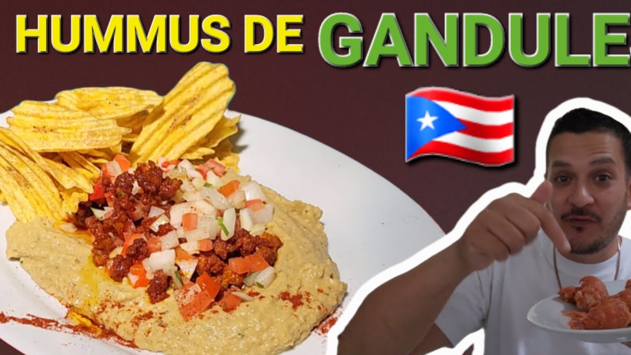 Hummus de GANDULES con Platanutres / RECETA FACIL Y RAPIDA! - YouTube