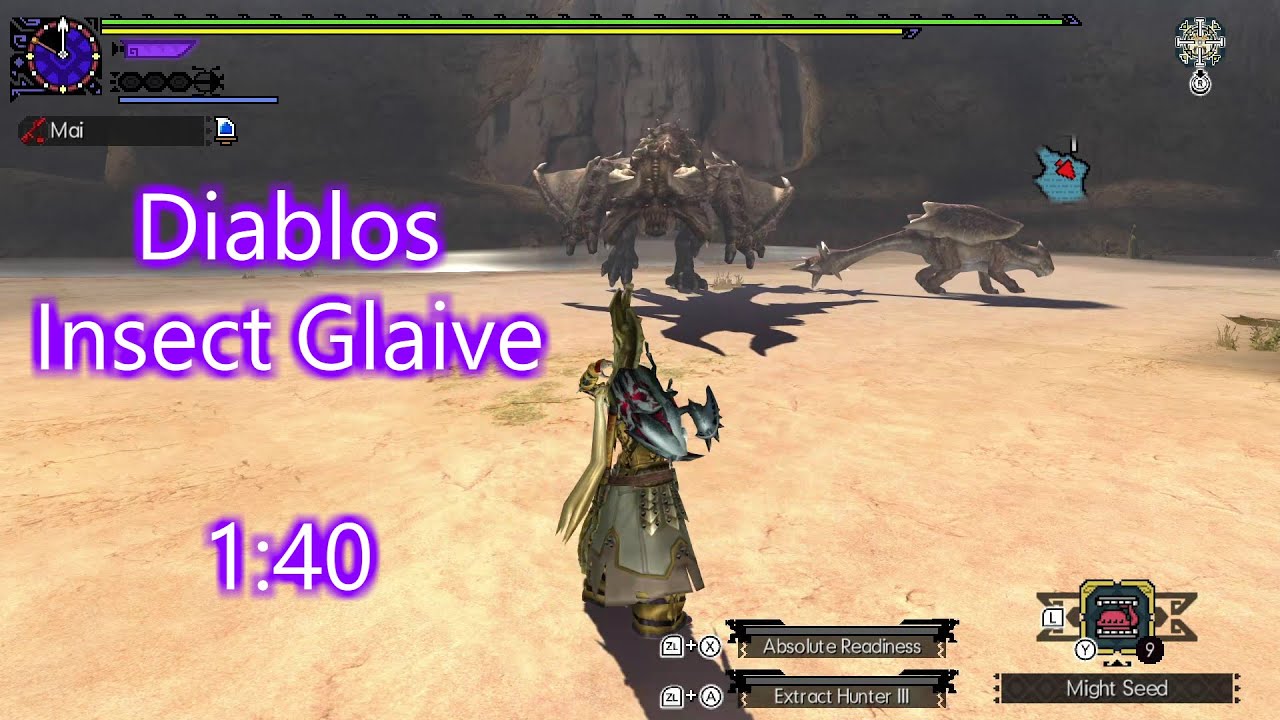 【MHGU MHXX】V10☆ Diablos ディアブロス Insect Glaive ¤1:40¤ - YouTube