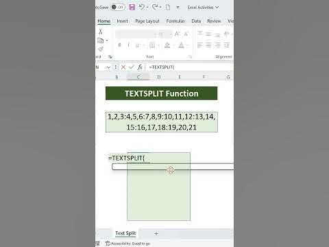 TEXTSPLIT Function in Microsoft Excel - YouTube