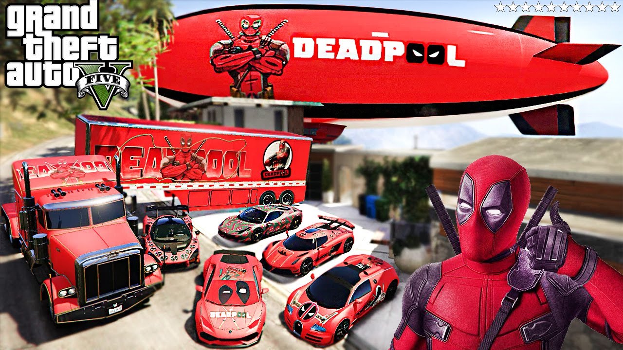 GTA 5 Stealing DEADPOOL's Luxury Cars With Franklin | (Real Life Cars ...