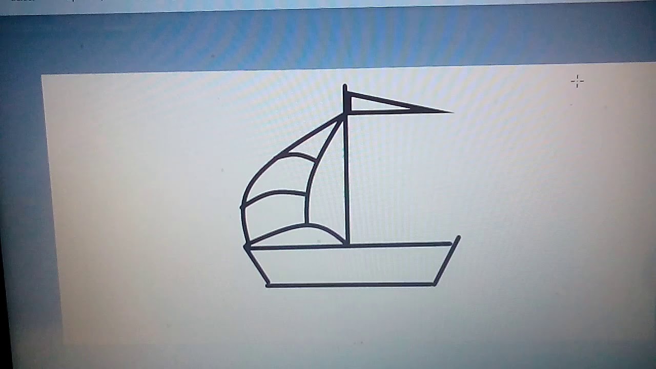 How to draw a simple boat for kids - YouTube