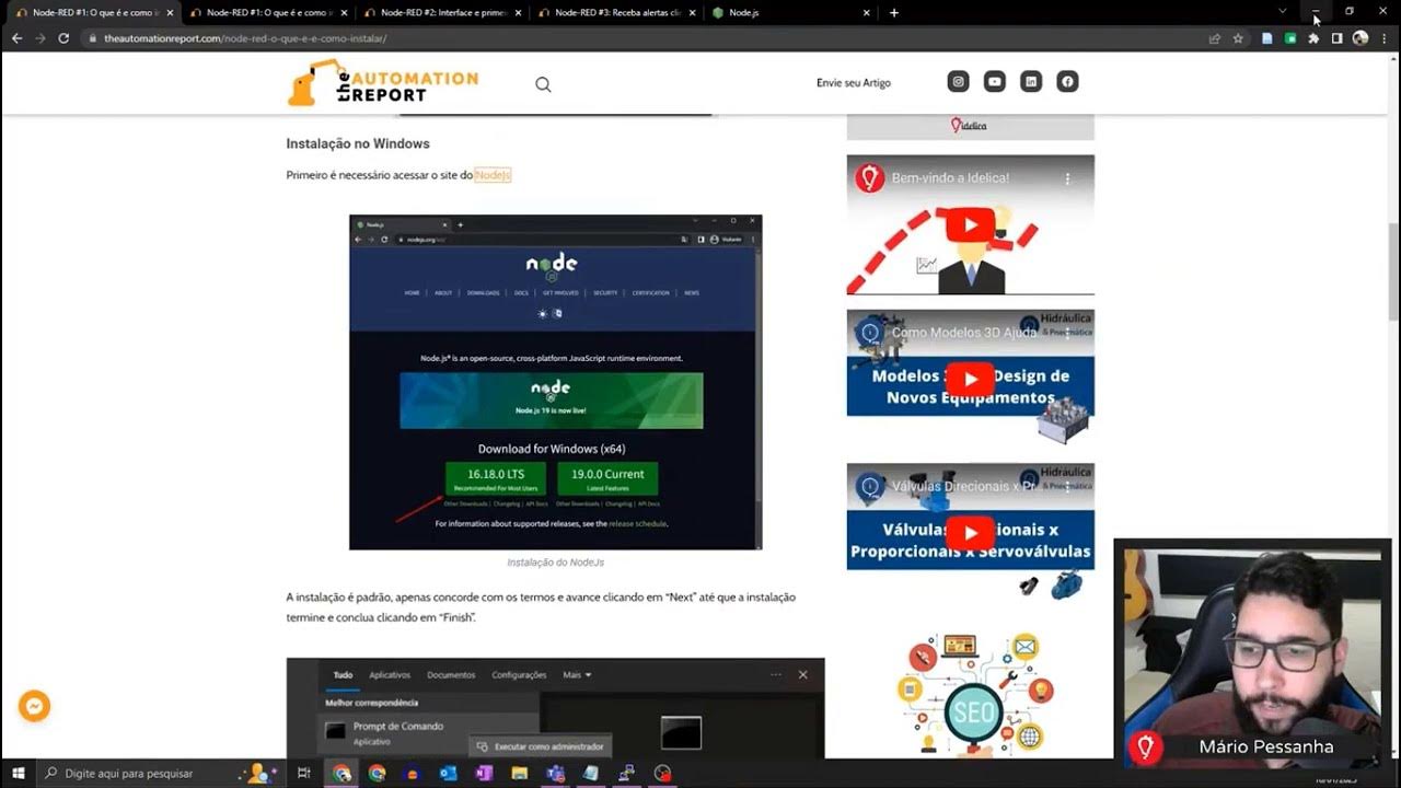 Tutorial de Node-RED #1 - Como Instalar - YouTube