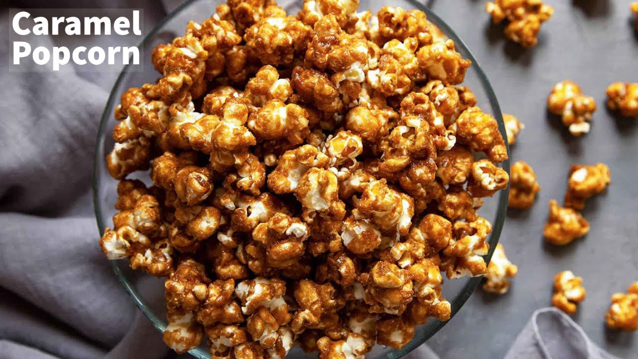 Caramel Popcorn Recipe,فشار بالكراميل - YouTube