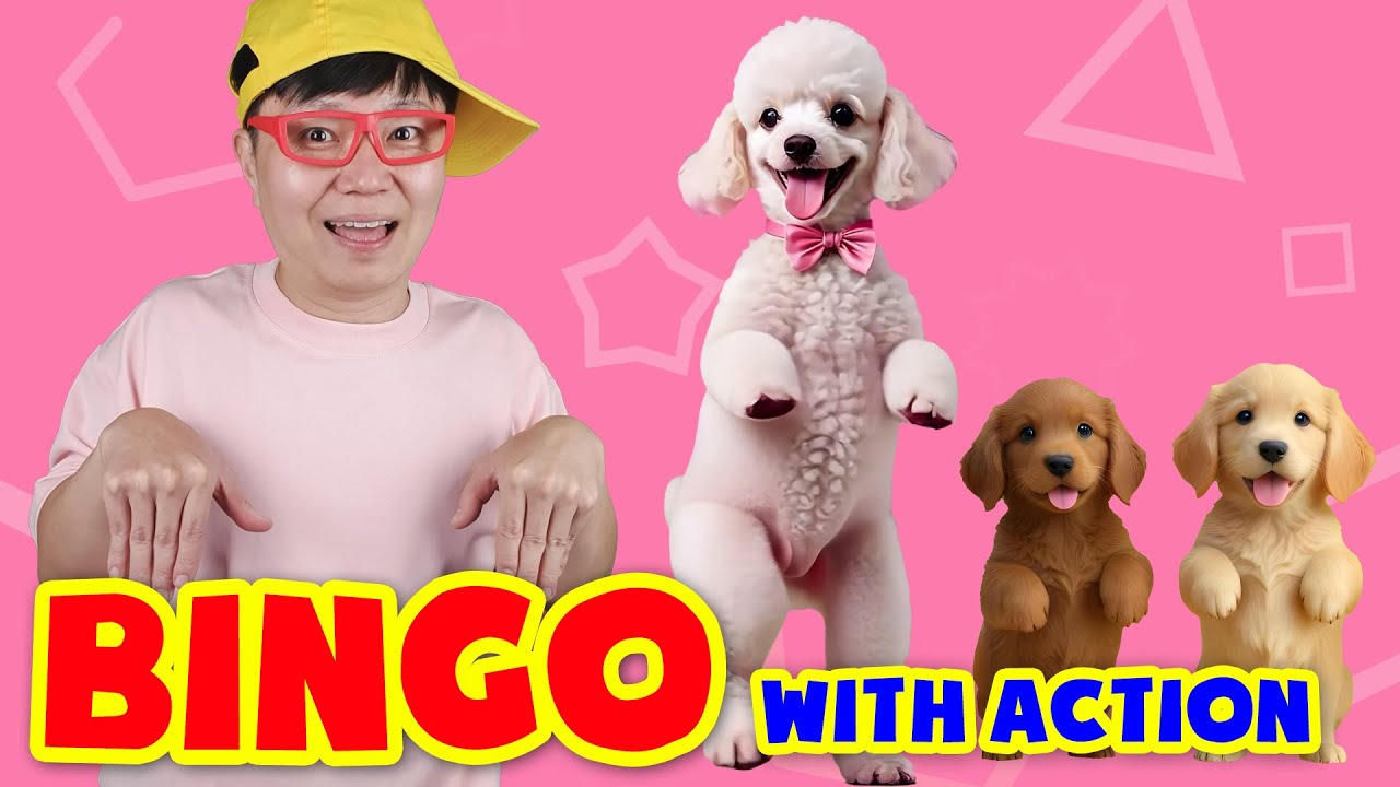 Bingo with Action 🐶 | Song for Children | Super Simple Songs | Nursery ...