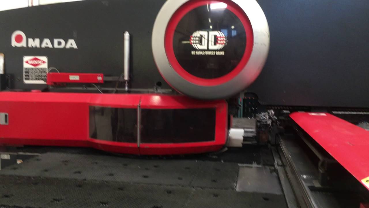 33 Ton Amada EMK 3610NT CNC Turret Punch-2614 - YouTube