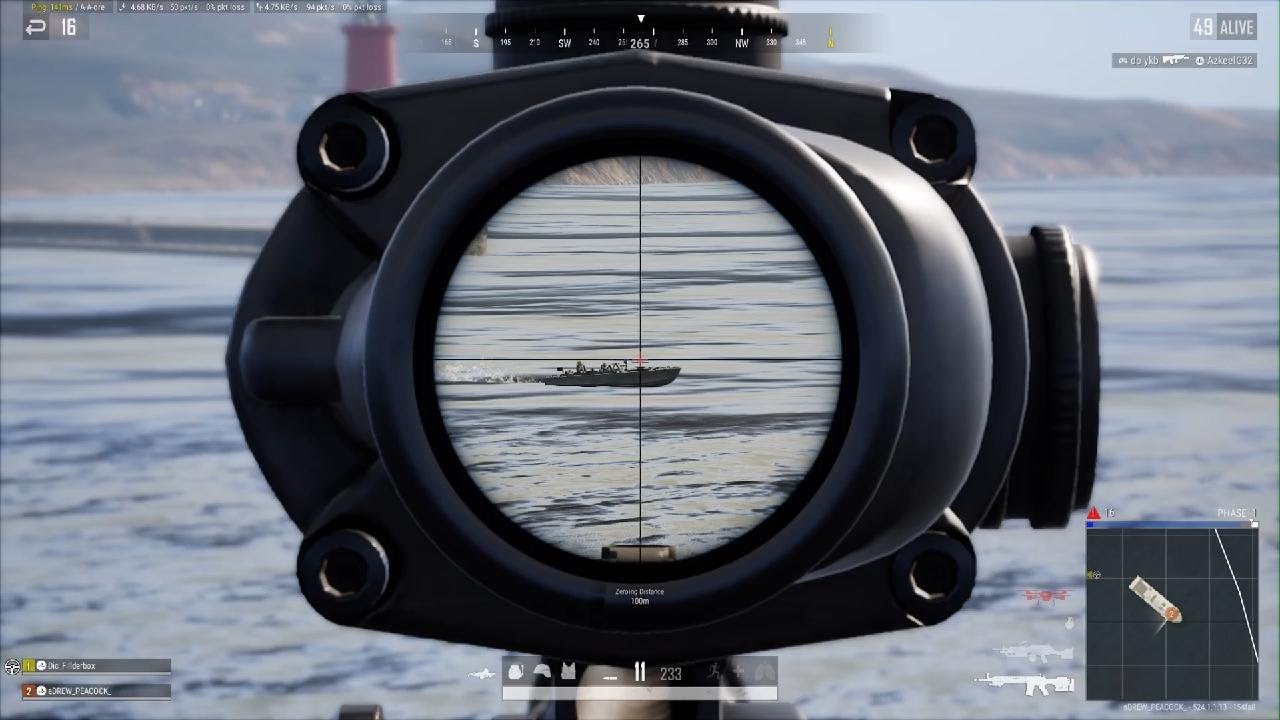 PUBG ship sniper - YouTube