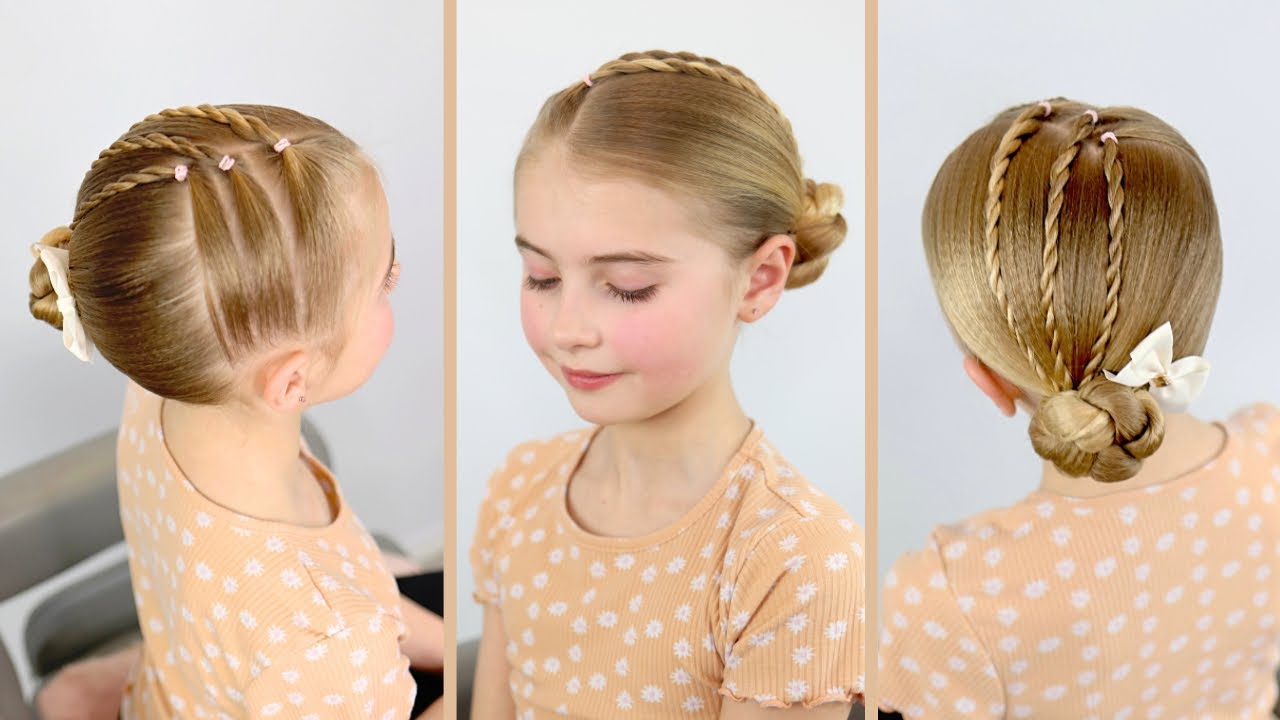 Bun Hairstyle Perfect For Kids! ☀️ - YouTube