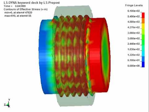 CAE System: Stress In The Screw Thread - YouTube