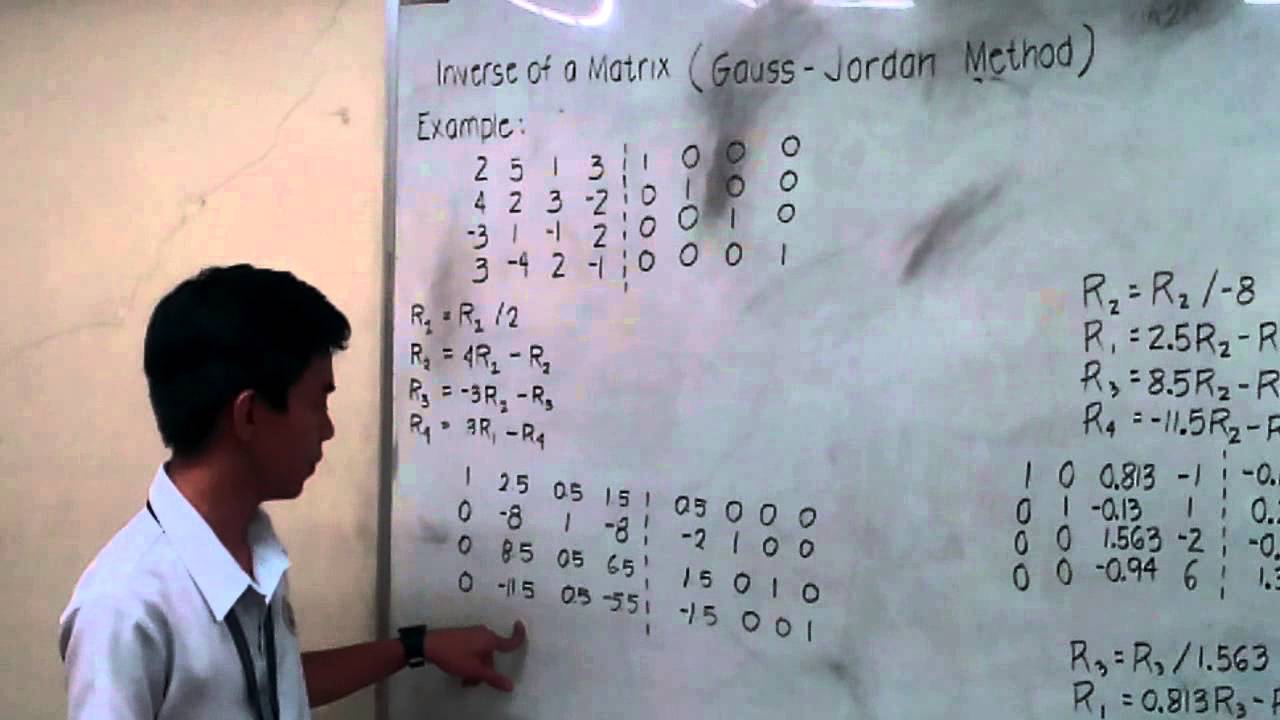 Inverse of a Matrix Tutorial (using Gauss - Jordan) - YouTube