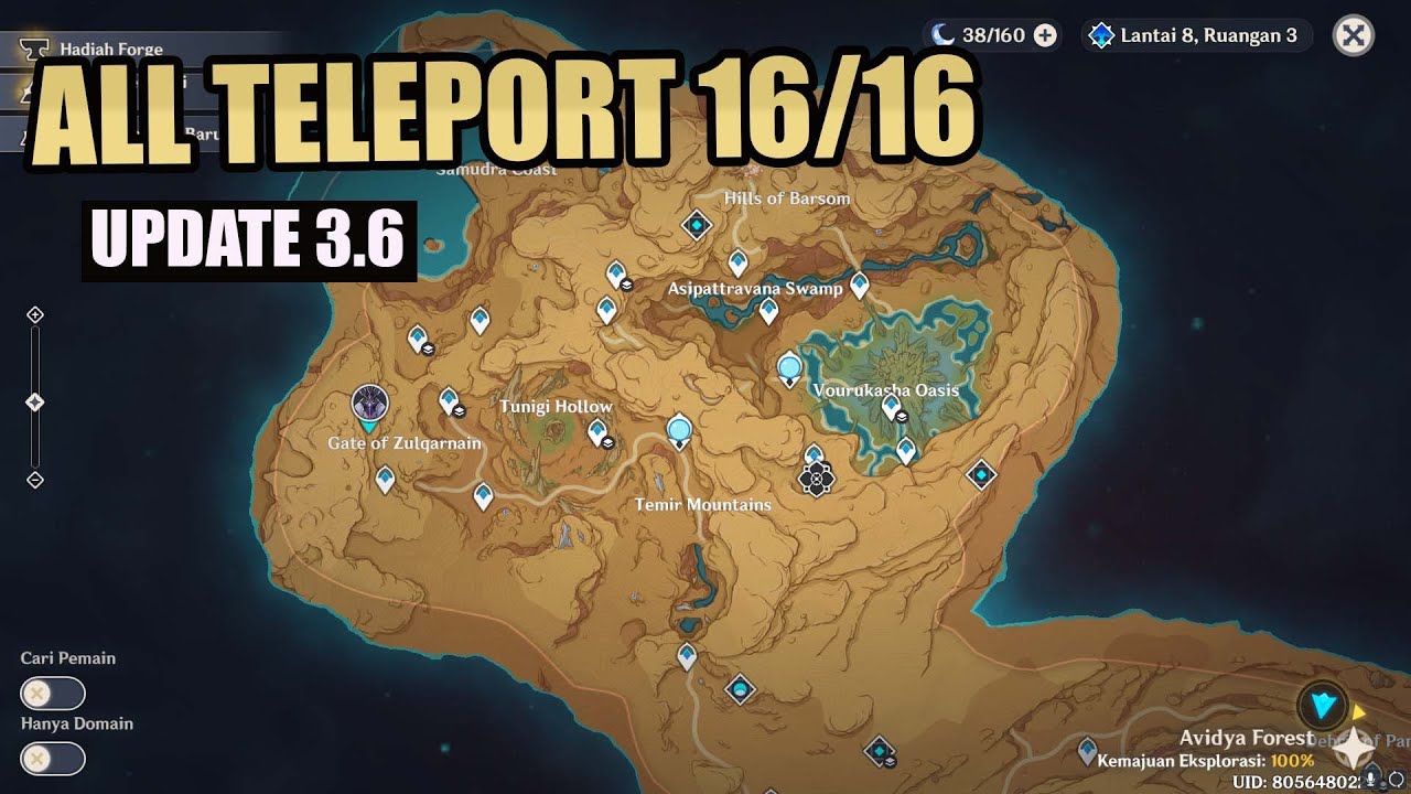 All Teleport 16/16 Map Terbaru 3.6 Update【Genshin Impact】 - YouTube