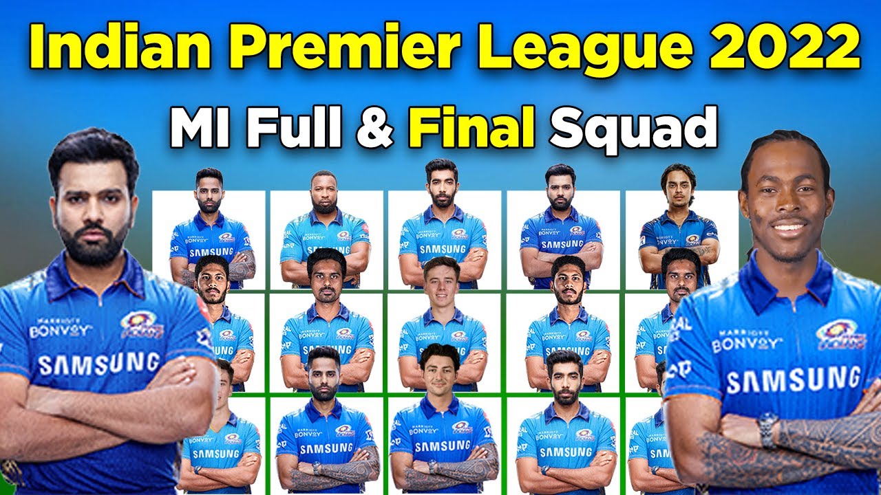 IPL 2022 | MI Full And Final Squad | Mumbai Indians Final Squad 2022 ...